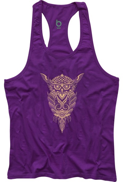 Bluu Owl Fitness Gym Tank Top Sporcu Atleti