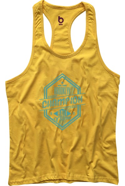 Bluu Champion Fitness Gym Tank Top Sporcu Atleti