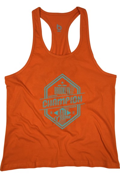 Bluu Champion Fitness Gym Tank Top Sporcu Atleti