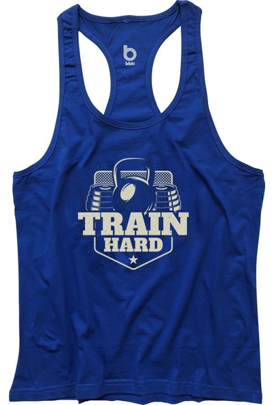 Bluu Trainhard Fitness Gym Tank Top Sporcu Atleti Bluu Trainhard Fitness Gym Tank Top Sporcu Atleti