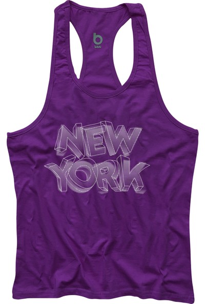 Bluu Newyorkstr Fitness Gym Tank Top Sporcu Atleti