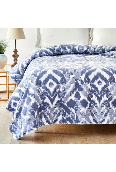 Karaca Home Arwen Indigo Tek Kişilik Pamuk Battaniye Karaca Home Arwen Indigo Tek Kişilik Pamuk Battaniye