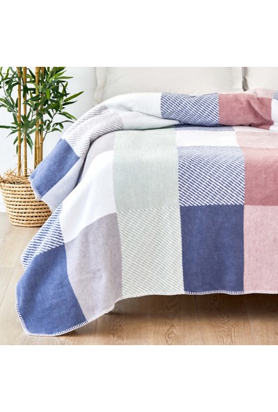 Karaca Home Joyce Indigo Pamuk Multi Tek Kişilik Pamuk Battaniye Karaca Home Joyce Indigo Pamuk Multi Tek Kişilik Pamuk Battaniye