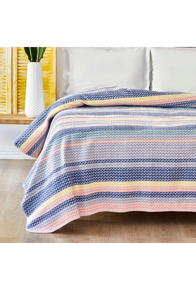 Karaca Home Twila Indigo Multi Tek Kişilik Pamuk Battaniye Karaca Home Twila Indigo Multi Tek Kişilik Pamuk Battaniye