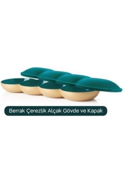 Tupperware Berrak Çerezlik Alçak Gövde ve Kapak