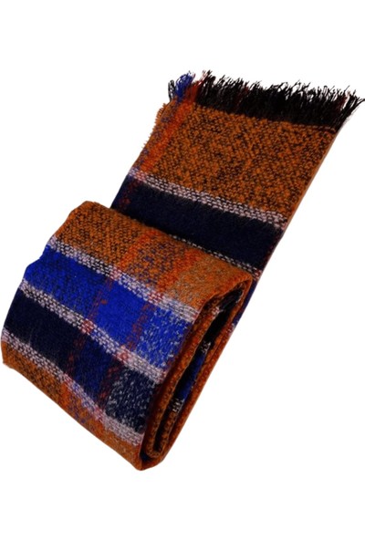 Butikburuc Kadın Orange Yumuşak Dokulu Karma Renk Omuz Şalı
