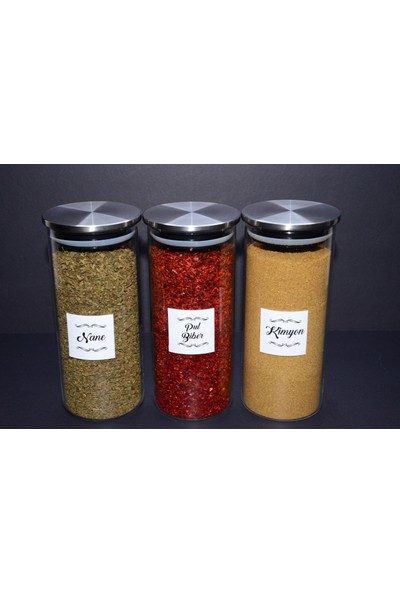 3M1W Vakumlu Metal Kapaklı 3 Lü Çok Amaçlı Baharatlık 3M1W Vakumlu Metal Kapaklı 3 Lü Çok Amaçlı Baharatlık