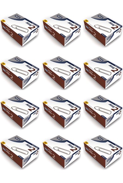 Mas 220 Ataş No: 2 Nikel Kaplı 100 Adet 12'li Paket Mas 220 Ataş No: 2 Nikel Kaplı 100 Adet 12'li Paket