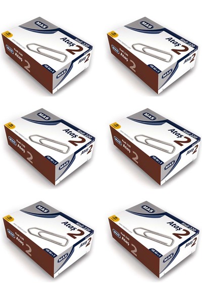 Mas 220 Ataş No: 2 Nikel Kaplı 100 Adet 6’lı Paket Mas 220 Ataş No: 2 Nikel Kaplı 100 Adet 6’lı Paket