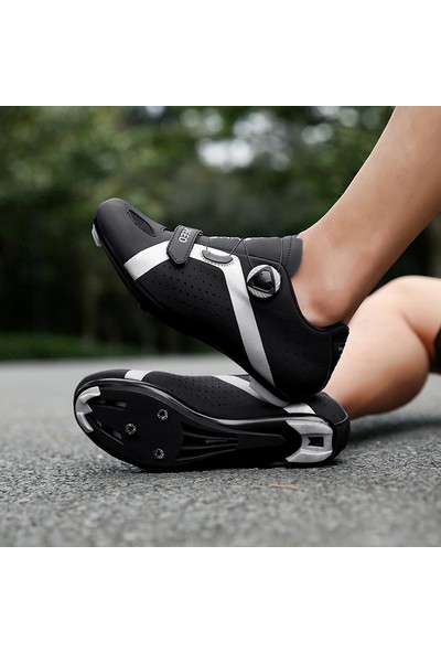 Jinxianzheng Otoyol Kilidi Siyah Bisiklet Ayakkabı Dönen Toka (Yurt Dışından)