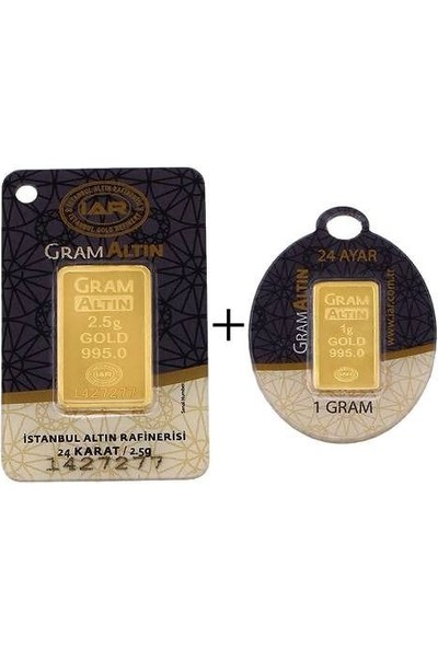İAR 3,5 gr (2,5+1) Külçe Altın Iar 24 Ayar