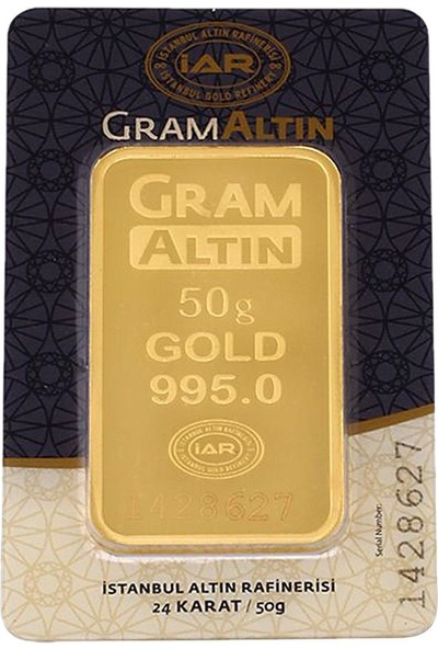 İAR 50 Gram Külçe Altın 24 Ayar İAR 50 Gram Külçe Altın 24 Ayar