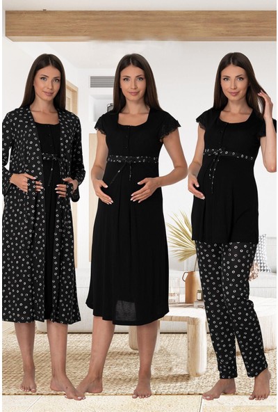 Effort 6016 Lohusa Pijama Gecelik Sabahlık Takım Effort 6016 Lohusa Pijama Gecelik Sabahlık Takım
