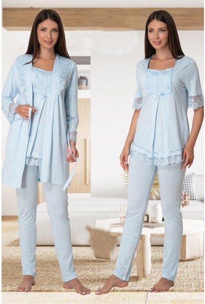 Effort 6034 Lohusa Pijama Sabahlık Takım Effort 6034 Lohusa Pijama Sabahlık Takım