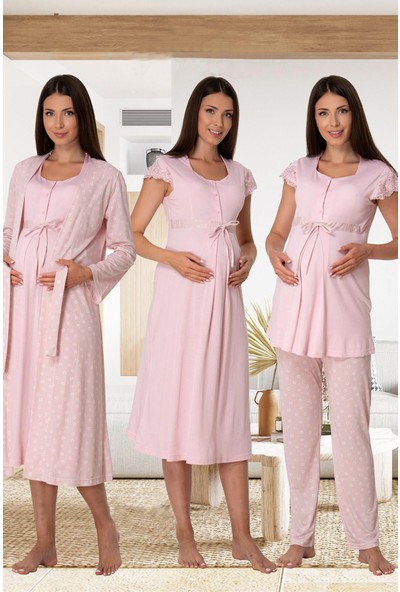 Effort 6016 Lohusa Pijama Gecelik Sabahlık Takım Effort 6016 Lohusa Pijama Gecelik Sabahlık Takım