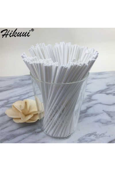 Kalavika 100 Adet Güvenli Plastik Lolipop Sopa Kek Pop Vantuz Lolipop Çikolata Şeker Şeker Lolipop Dıy Kalıp Aracı 10/15/20CM (Yurt Dışından)