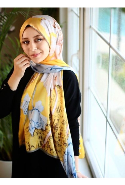 Essire Women Sarı Tual Twill Şal 200*75CM
