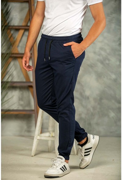 Bay Efendi Erkek Lacivert Beli ve Paçası Lastikli Cepli Jogger Pantolon 2030