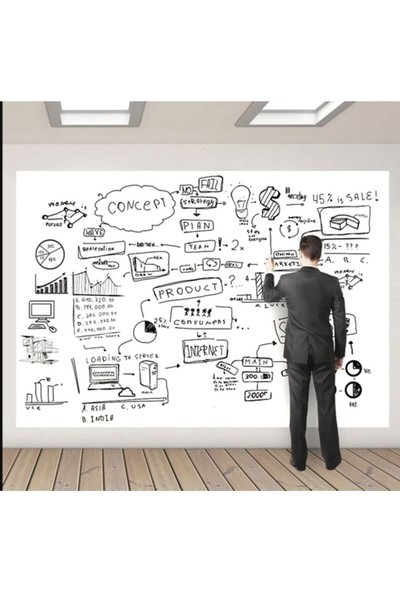 Flash Beyaz Yazı Tahtası Folyosu (Whiteboard) Yapışkanlı 122CM x 1m Flash Beyaz Yazı Tahtası Folyosu (Whiteboard) Yapışkanlı 122CM x 1m