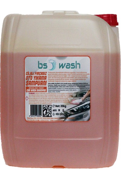 Bs Wash Cilalı Fırçasız Oto Yıkama Şampuanı 20 Kg.