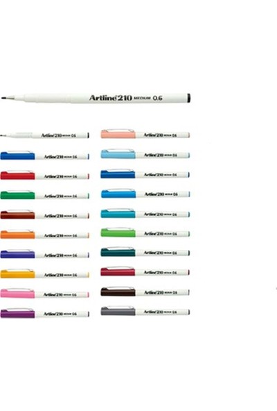 Artline 210 Fineliner 0.6mm Medıum 20 Renk Set Artline 210 Fineliner 0.6mm Medıum 20 Renk Set