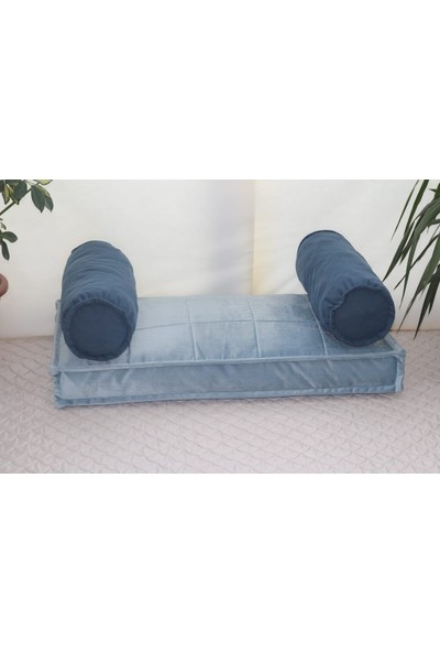 Bdp Home Mavi Şeker Yastıklı Yer Minderi