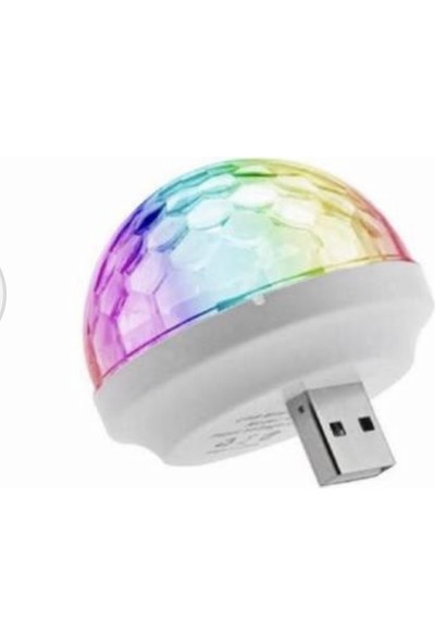 HazarLed Müziğe ve Sese Duyarlı USB Girişli Araç Içi Mini Disko Topu HazarLed Müziğe ve Sese Duyarlı USB Girişli Araç Içi Mini Disko Topu