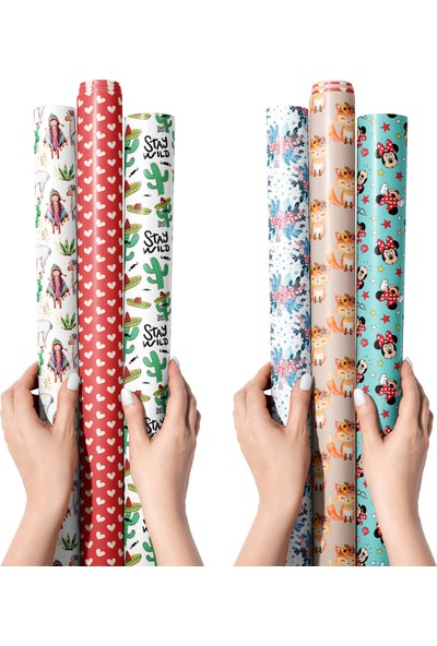 Hrs Hediye Paketleme Ambalaj Kağıdı 50 x 70 cm 6 Adet Paketleme Kağıdı