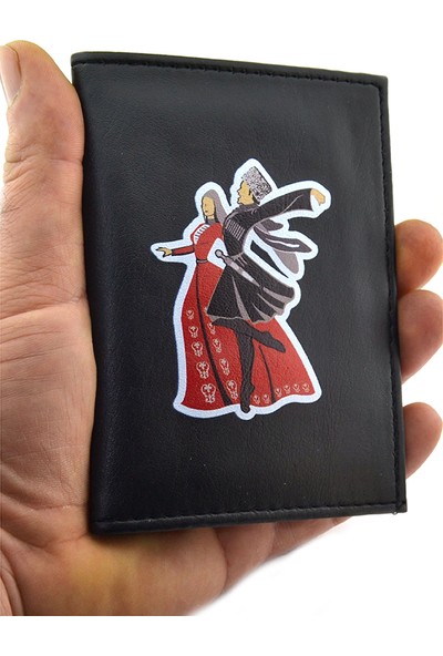 Anahtarlık Sepeti Araç Ruhsat Kabı Siyah - Kafkas Çift Dans Figür