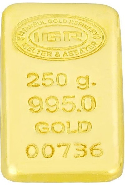 İAR 250 Gram Külçe Altın 24 Ayar İAR 250 Gram Külçe Altın 24 Ayar