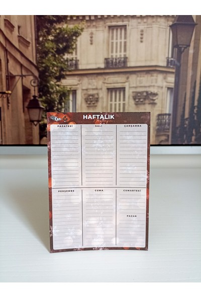 KarÇiBasım Nurçe Yeni Yıl Haftalık A6 Not Defteri