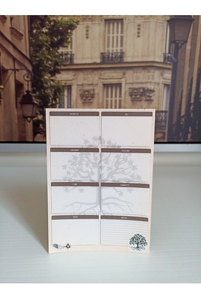 KarÇiBasım Çınar Haftalık A6 Not Defteri
