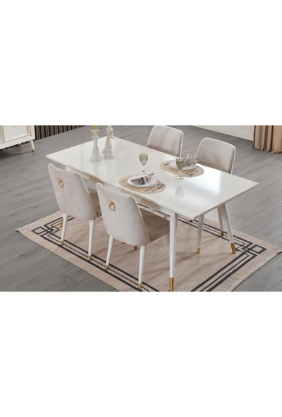 Cadde Yıldız Izmit Ekru Masa Takımı Cadde Yıldız Izmit Ekru Masa Takımı