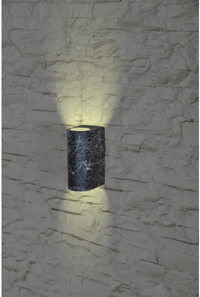 Full Reyon Mermer Desen Gün Işığı Dekoratif Çift Yönlü Iç Dış Mekan Aplik