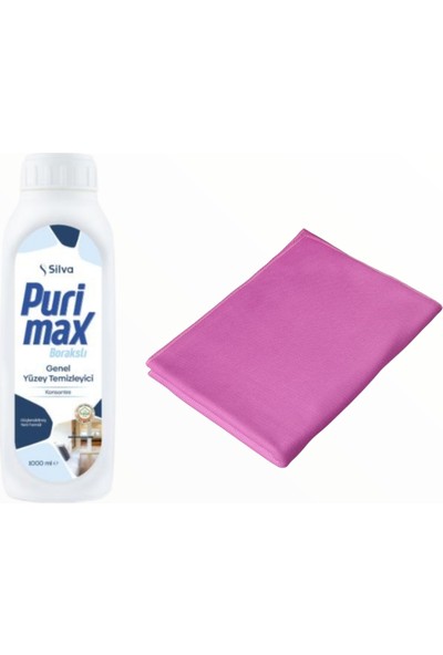Silva Purimax Genel Yüzey Temizleyici 1000 ml +Mikrofiber Cam Bezi Silva Purimax Genel Yüzey Temizleyici 1000 ml +Mikrofiber Cam Bezi