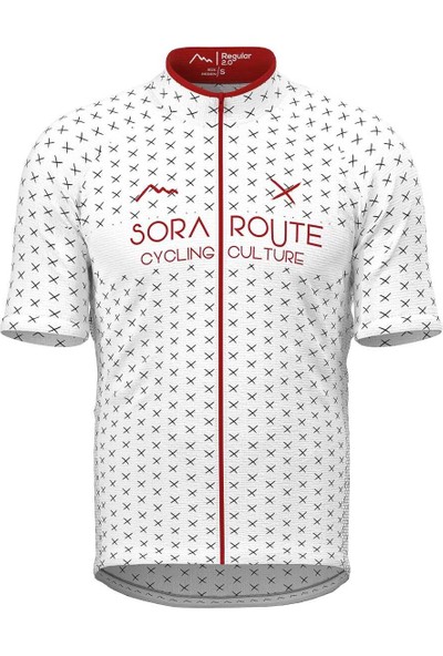 Sora Route Beyaz-Kırmızı Regular Kısa Kol Forma Sora Route Beyaz-Kırmızı Regular Kısa Kol Forma