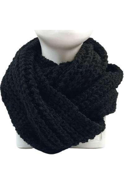 Örgü Kadın Boyunluk Siyah