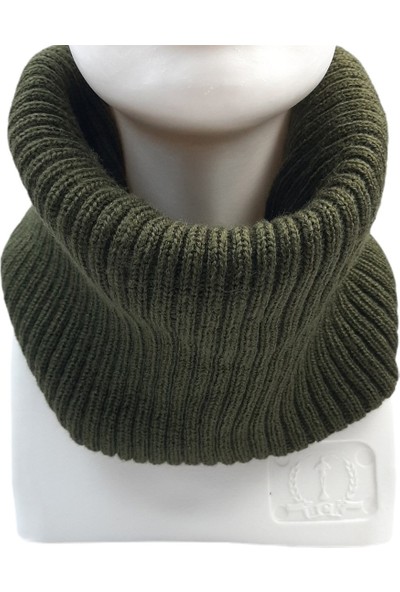 Triko Kadın Boyunluk Haki Yeşili