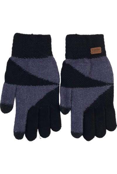 Dokunmatik Erkek Eldiven Siyah Lacivert