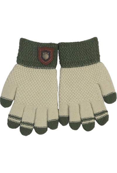 Armalı Erkek Çocuk Eldiven Bej