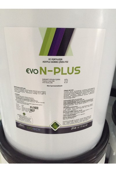 EvoTech Evo N-Plus Azotlu Gübre Çözeltisi 20 Litre EvoTech Evo N-Plus Azotlu Gübre Çözeltisi 20 Litre