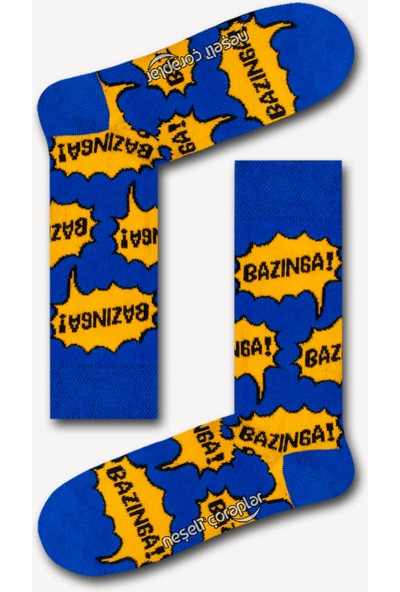 Neşeli Çoraplar Bazinga Renkli Erkek Çorap