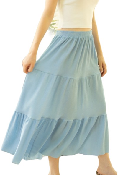 Yagmur Beren 3 Katlı Fırfırlı Etek