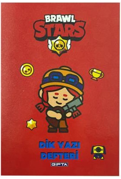 Gıpta Brawl Star A4 Karton Kapak Dik Yazı Defteri 40 Yaprak