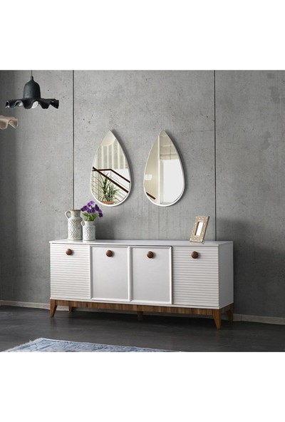 Erezoğulları Mobilya Damla Yemek Odası Aynalı Konsol Büfe
