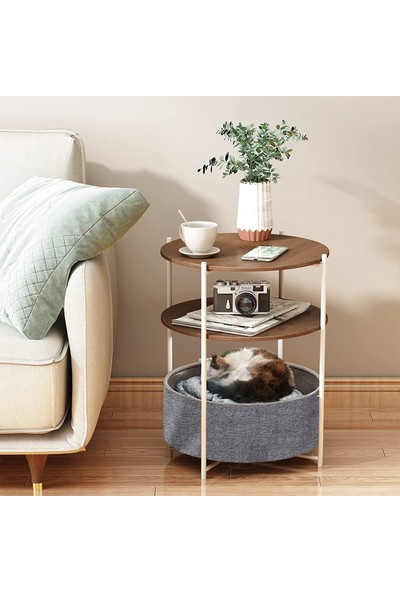 Boss Group Yan Sehpa Metal Geniş Çantalı Çift Katlı Boss Group Yan Sehpa Metal Geniş Çantalı Çift Katlı