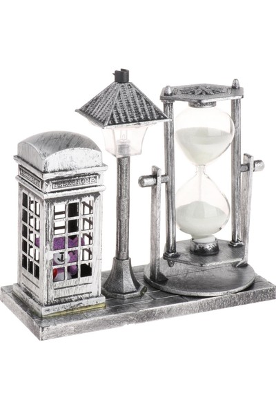 Büyük Kum Saati Beyaz Kum Antika Kum Saati Gümüş