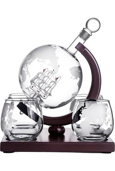 Cam Sürahi Bourbon Şarap Kadehi Şişe Parti Barware Dekorasyon