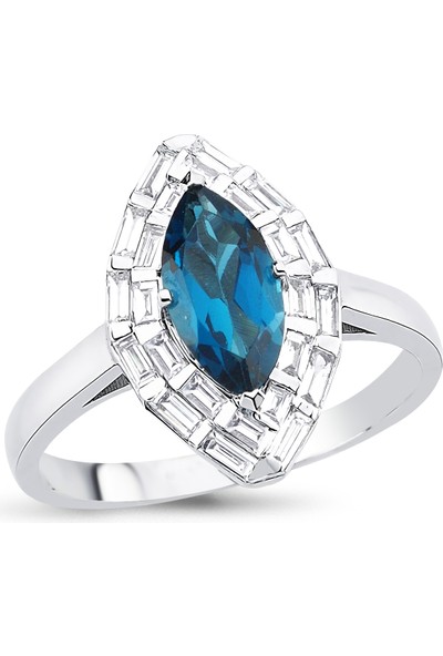 Yetiş 1.57 Karat Londra Mavisi Pırlanta Yüzük