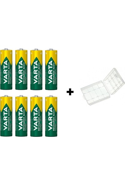 Varta 2700 Mah Aa Şarjlı Kalem Pil 8'li + Pil Saklama Kutusu